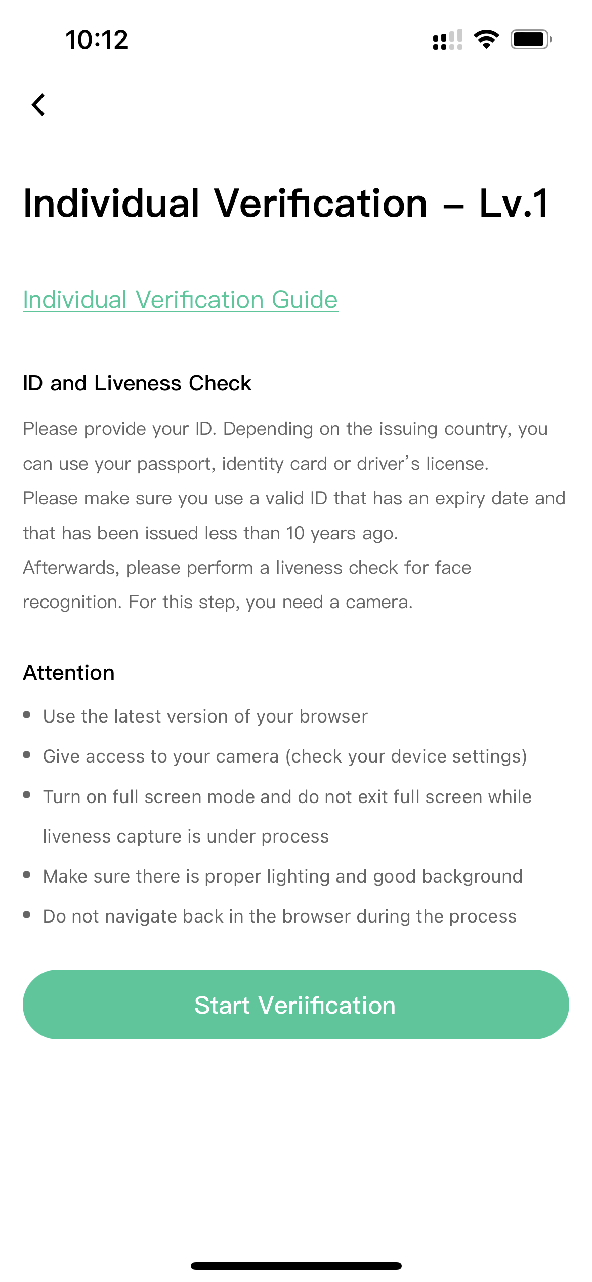 APP - Guide for Completing Individual KYC – Coincall